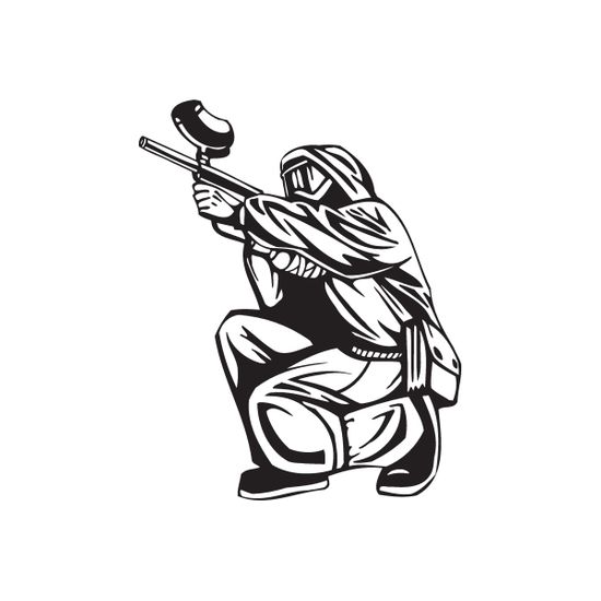 Paintball Wall Decal - Vinyl Decal - Car Decal - DC 020