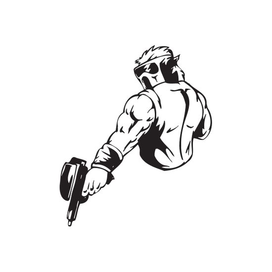 Paintball Wall Decal - Vinyl Decal - Car Decal - DC 025