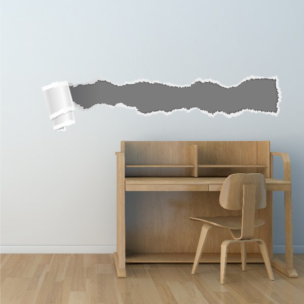 Paper Torn Wall Decal - Vinyl Decal - Car Decal - Idcolor002