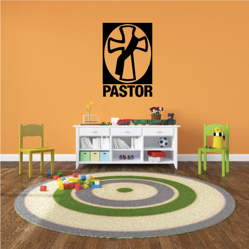 Pastor Cross with Sash and Separate Text Decal