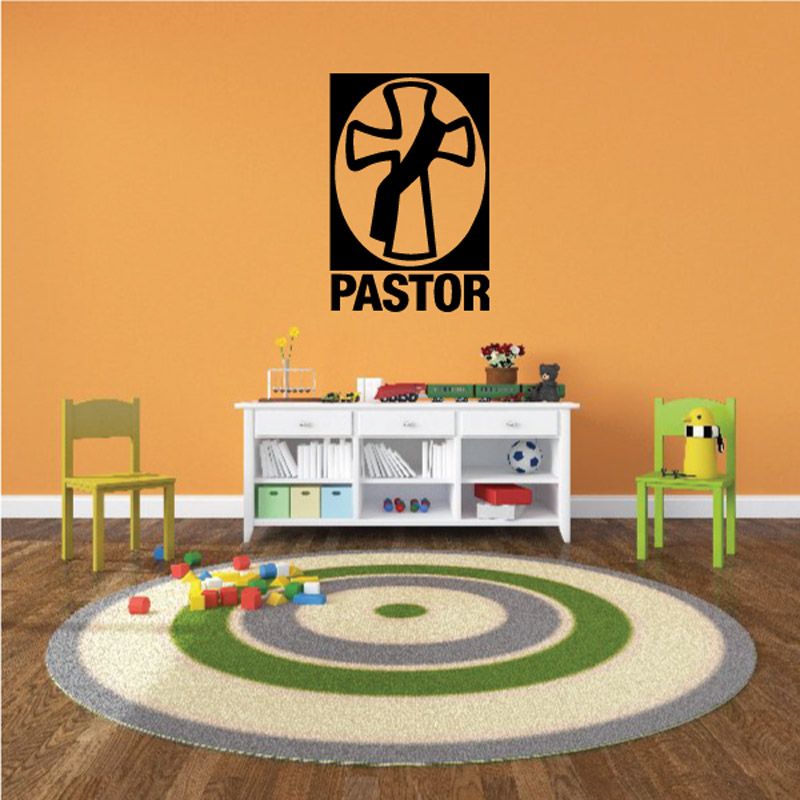 Pastor Cross with Sash and Separate Text Decal