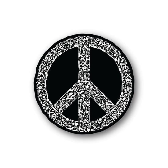 Peace Sign Weapons Collage Sticker