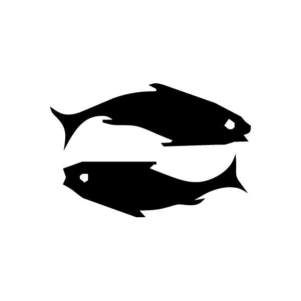 Pisces Simple Fish Decal