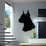 Pointy Ears Boxer Dog Head Decal