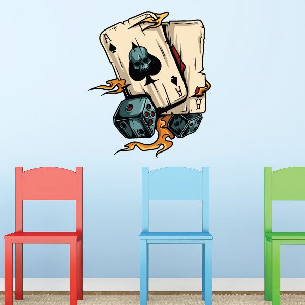 Poker Pocket Rockets 2 Aces Sticker