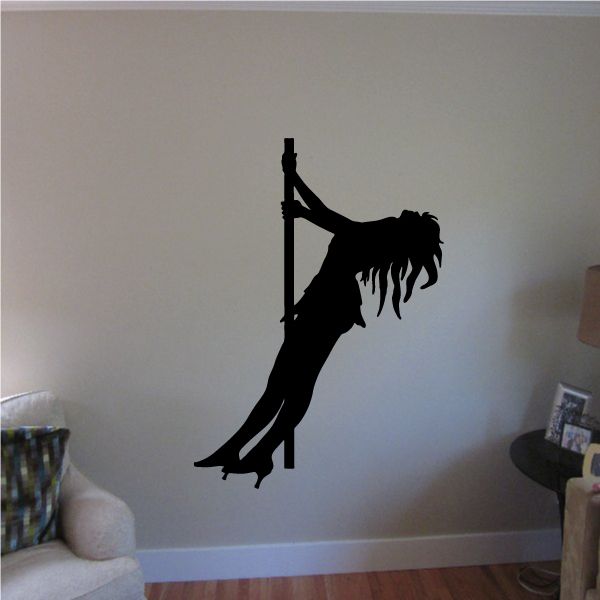 Pole Dancer Spinning Decal