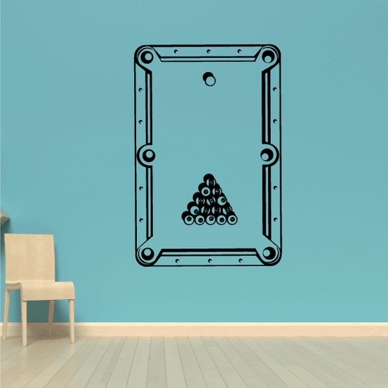 Pool Table Overview Angle Decal