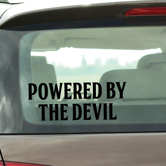 Powered By The Devil Decal