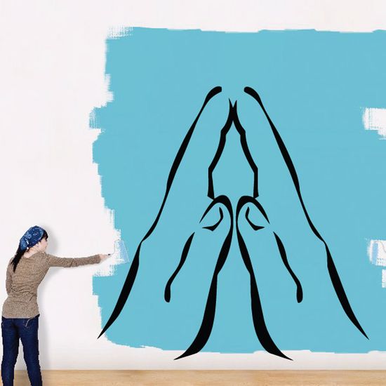 Praying Hands simple detail Decal