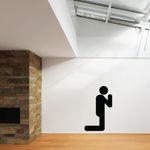 Praying Stick Figure Decal
