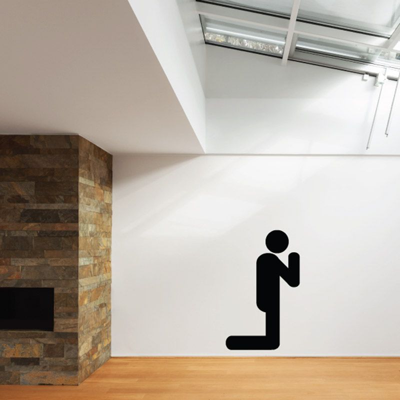 Praying Stick Figure Decal