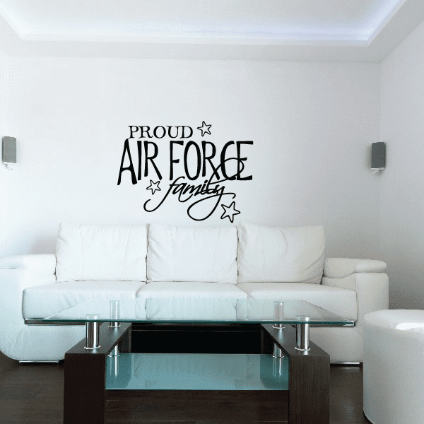 Proud Air Force Family Script Decal