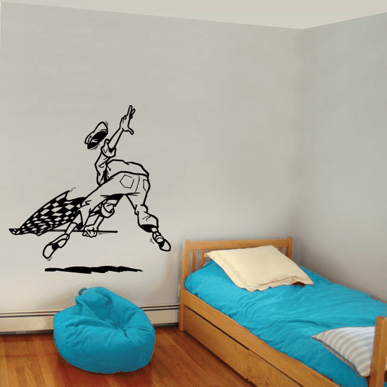 Race Finished Cartoon Decal