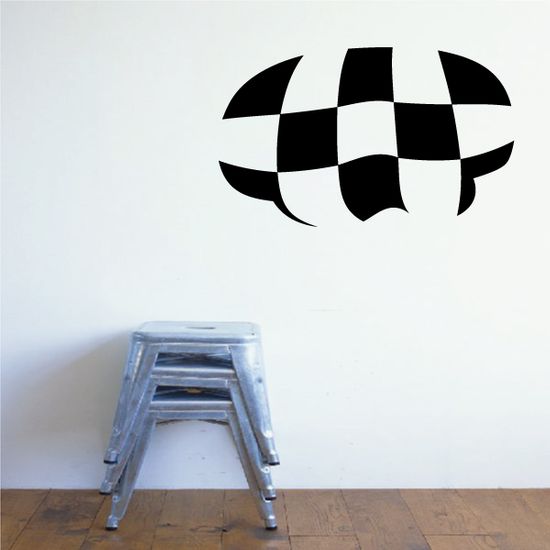 Racing Checkers Flags Wall Decal - Vinyl Decal - Car Decal - 014