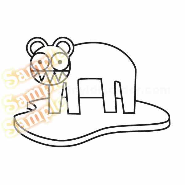 Radiohead Teeth Bear Decal