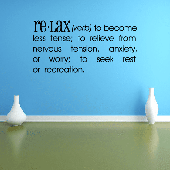 Relax Definition Wall Decal