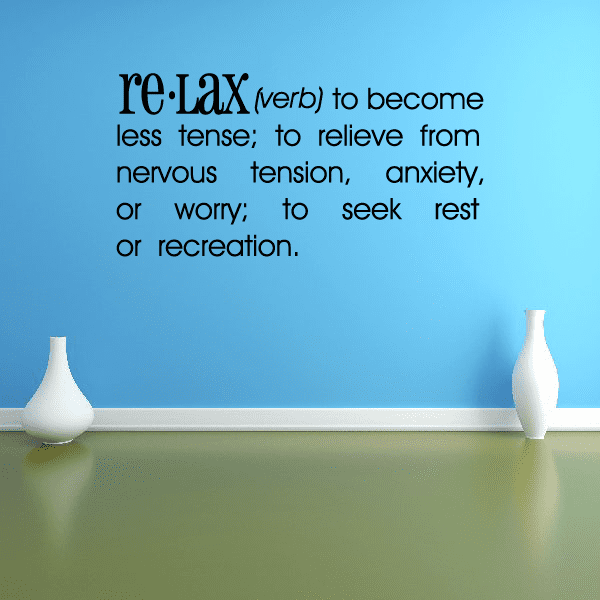 Relax Definition Wall Decal
