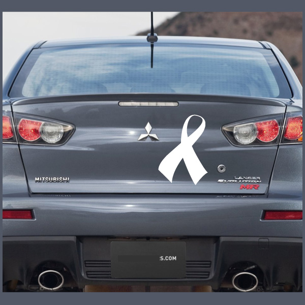 Ribbon Right Curved Decal