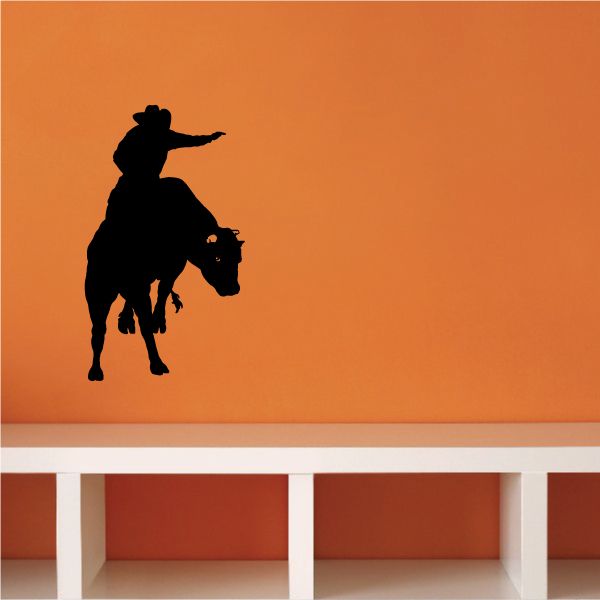 Rodeo Bull Riding Wall Decal - Vinyl Decal - Car Decal - 009