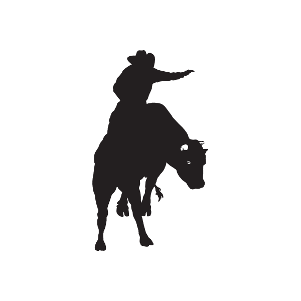 Rodeo Bull Riding Wall Decal - Vinyl Decal - Car Decal - 009