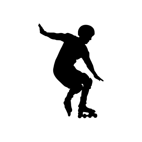 Rollerblading Wall Decal - Vinyl Decal - Car Decal - 001