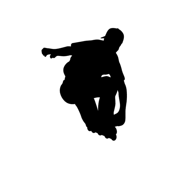 Rollerblading Wall Decal - Vinyl Decal - Car Decal - 007