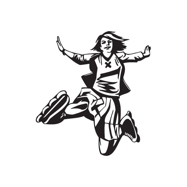Rollerblading Wall Decal - Vinyl Decal - Car Decal - DC 007