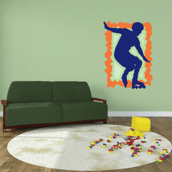 Rollerblading Wall Decal - Vinyl Sticker - Car Sticker - Die Cut ...