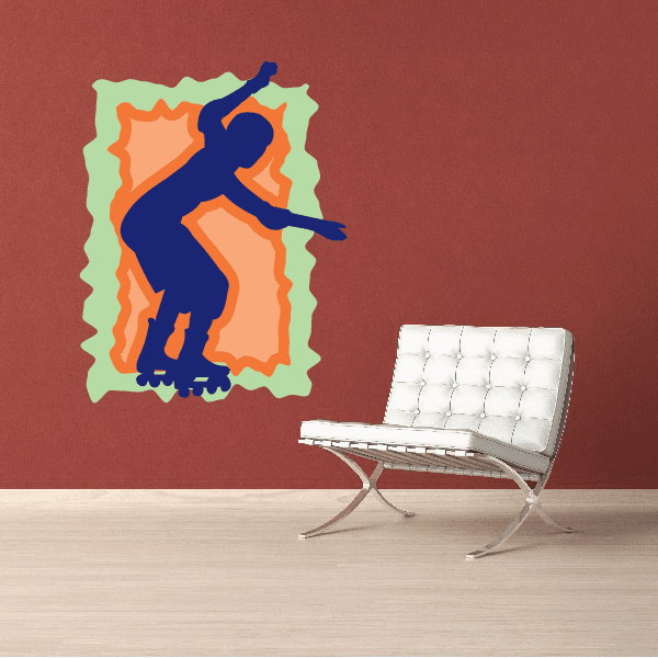 Rollerblading Wall Decal - Vinyl Sticker - Car Sticker - Die Cut ...