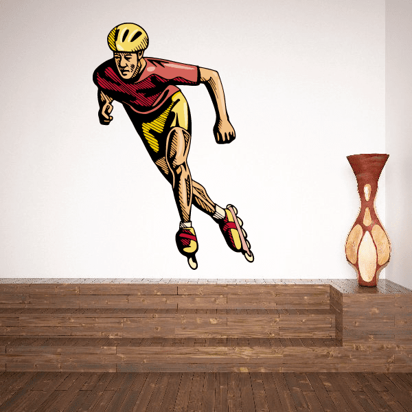 Rollerblading Wall Decal - Vinyl Sticker - Car Sticker - Die Cut ...