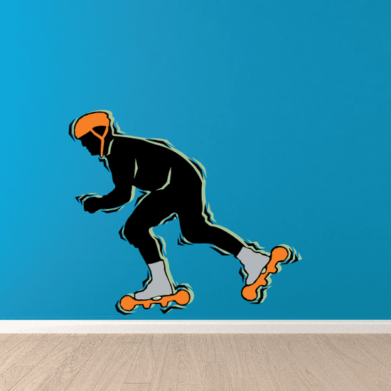 Rollerblading Wall Decal - Vinyl Sticker - Car Sticker - Die Cut ...