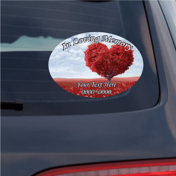 Rose Tree In Loving Memory Custom Sticker