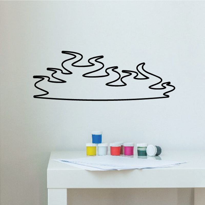 Round Ghost Flames Car Decal - Vinyl Decal - Wall Decal - CF024