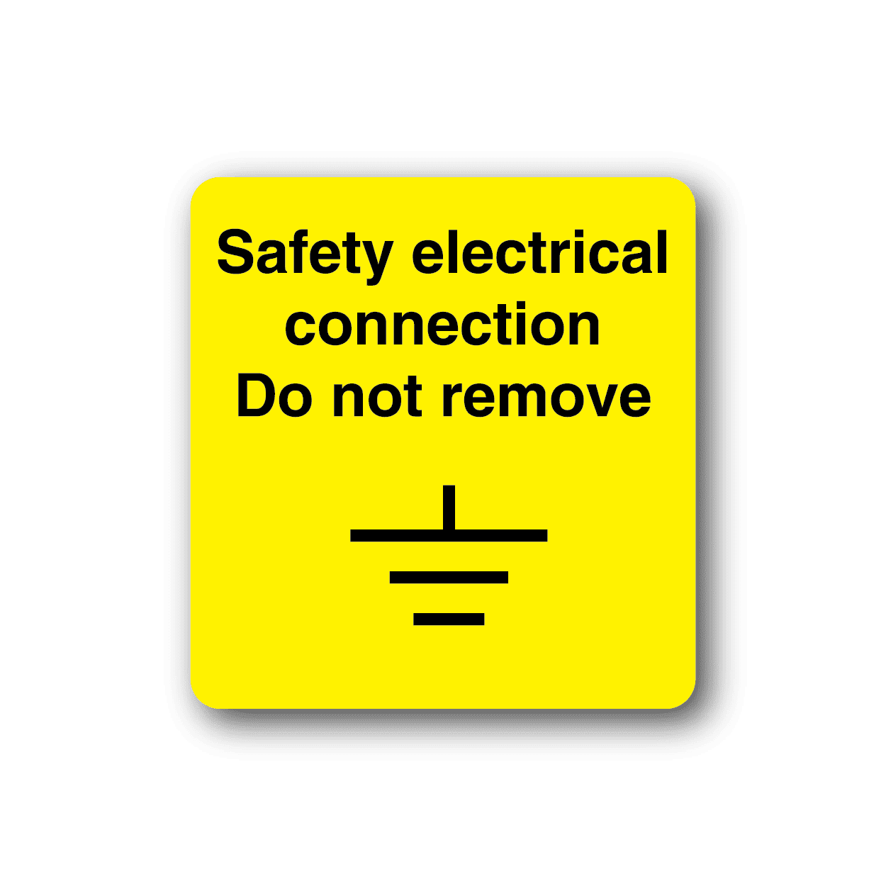 Safety Electrical Connection Do Not Remove Sticker