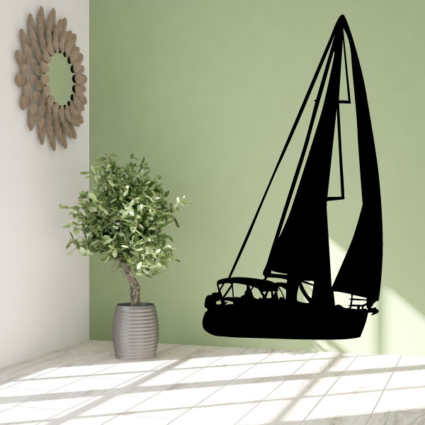 Sailboat Wall Decal - Vinyl Decal - Car Decal - BA010