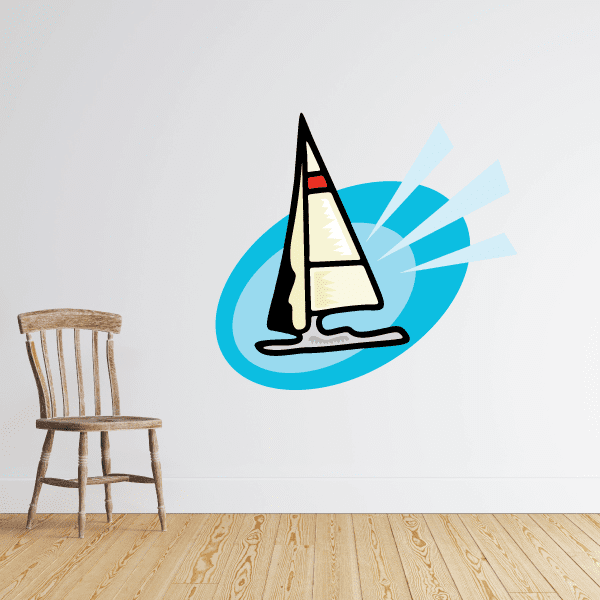 Sailboat Wall Decal - Vinyl Sticker - Car Sticker - Die Cut Sticker ...
