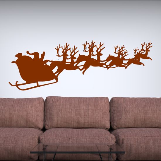 Santa Clause Sled with Reindeer Decal