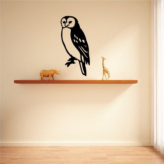 Screech Owl Perched Decal