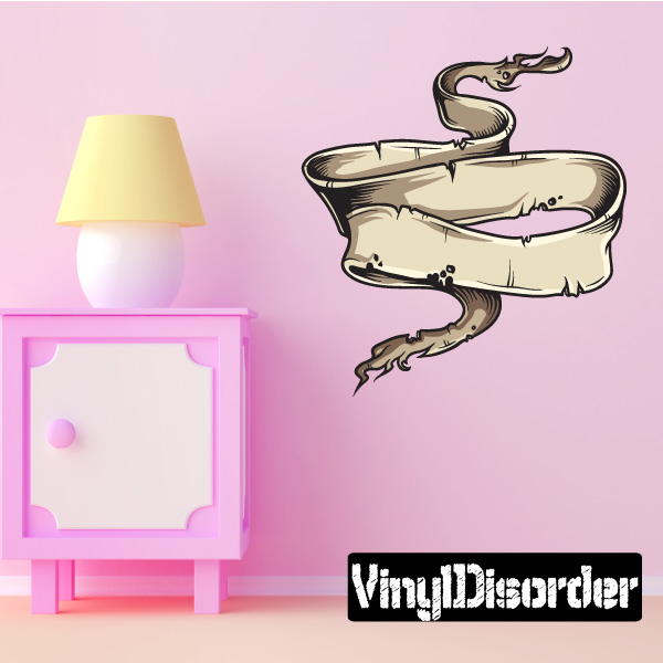 Pirate Tattered Scroll Decal