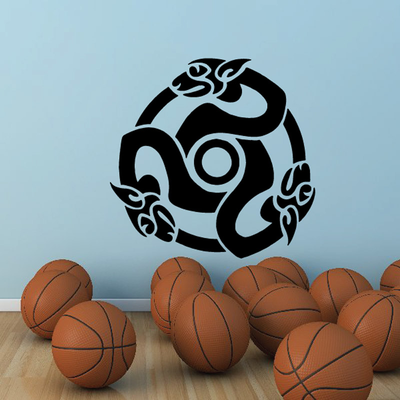 Serpent Snake Head Circle Decal