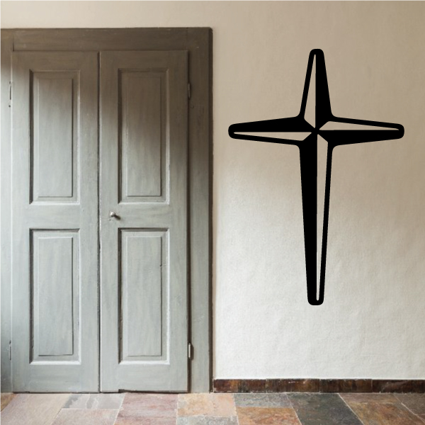 Shaded Tall Cross Decal