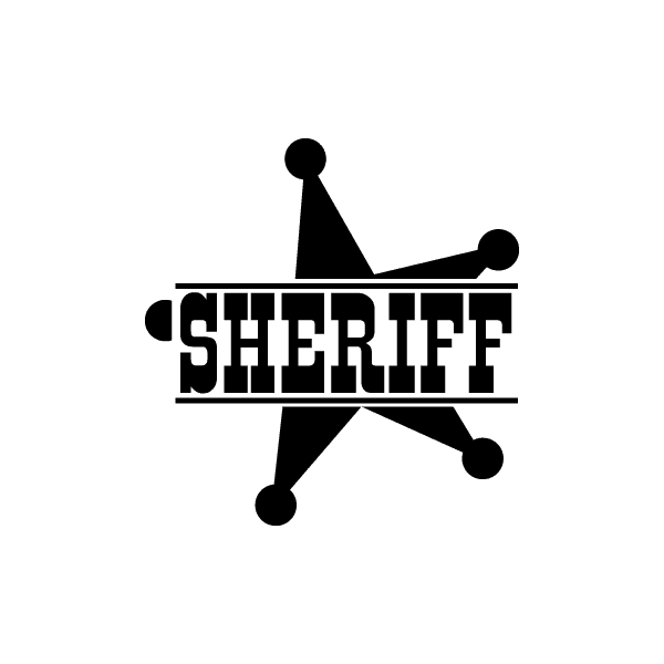 Sheriff Wall Decal - Vinyl Decal - Wall Quote - Mv033