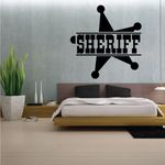 Sheriff Wall Decal - Vinyl Decal - Wall Quote - Mv033