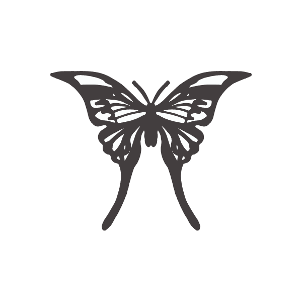 Simple Decorative Green Butterfly Decal