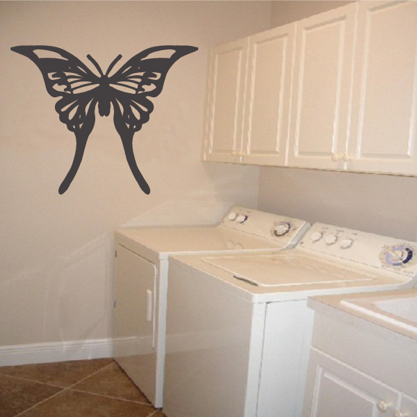 Simple Decorative Green Butterfly Decal