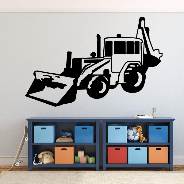 Simple Front Loader with Backhoe Decal