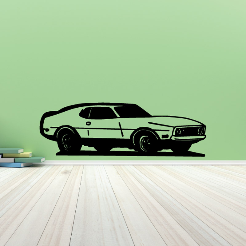 Simple Mustang Fastback Muscle Car Decal
