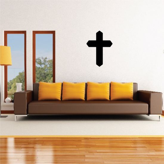 Simple Pointed Cross Decal