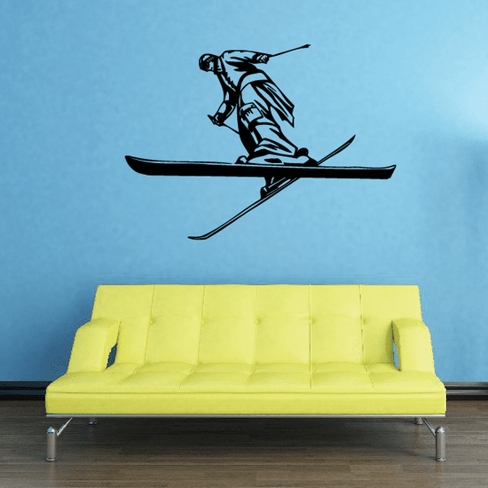Skiing Wall Decal - Vinyl Decal - Car Decal - CDS078