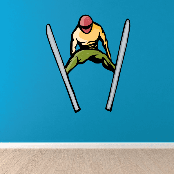 Skiing Wall Decal - Vinyl Sticker - Car Sticker - Die Cut Sticker ...